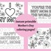 Printable Mother's Day Coloring Pages - Instant Download Mother's Day ...