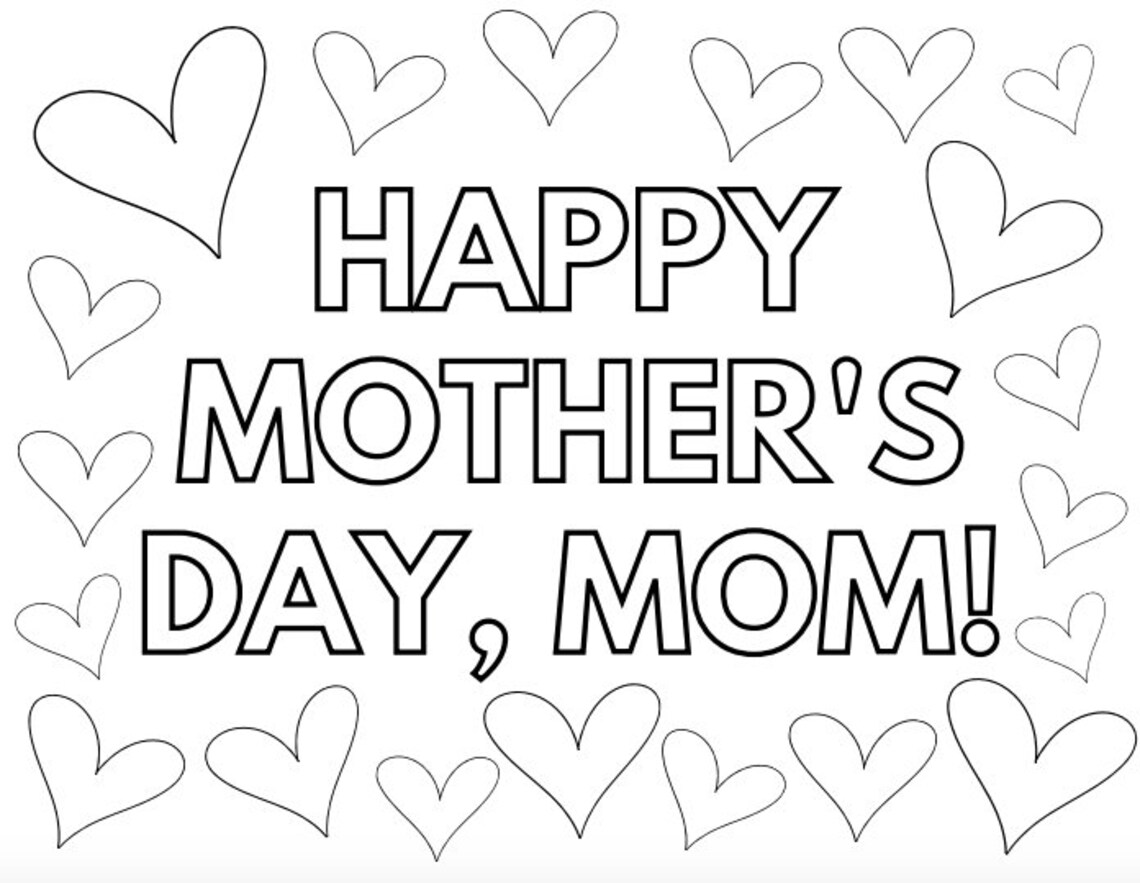 Printable Mother's Day Coloring Pages - Instant Download Mother's Day ...