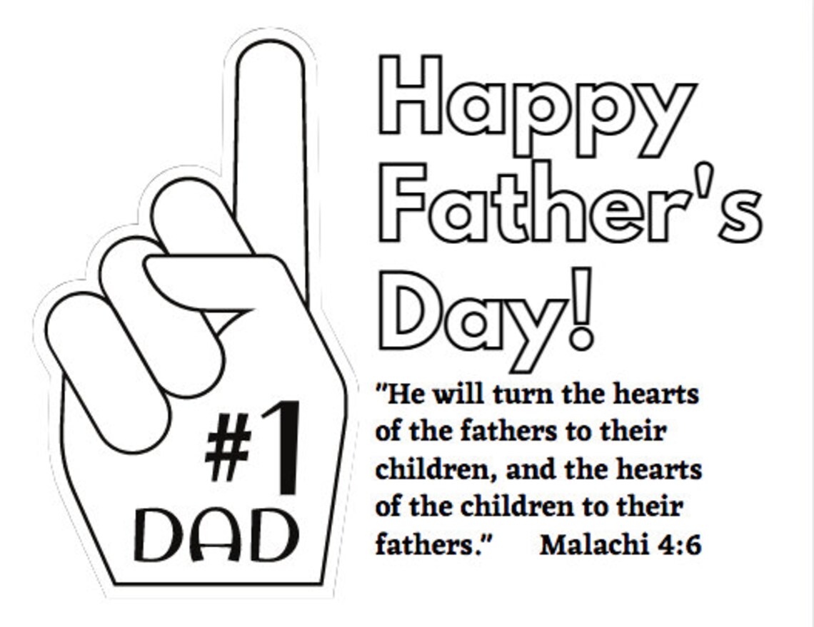 Printable Christian Father's Day Coloring Pages - Instant Download ...