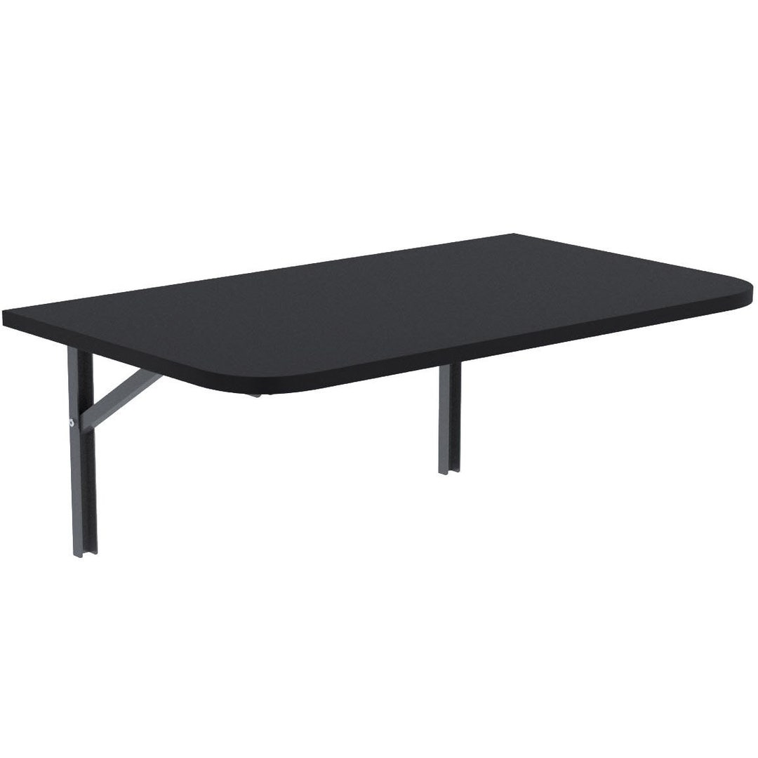 BLACK Wall Folding Table With Rounded Corners Folding Table Wall Table ...