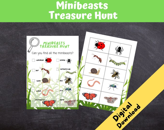 Insect Scavenger Hunt for Kids, Printable Instant Download - Etsy