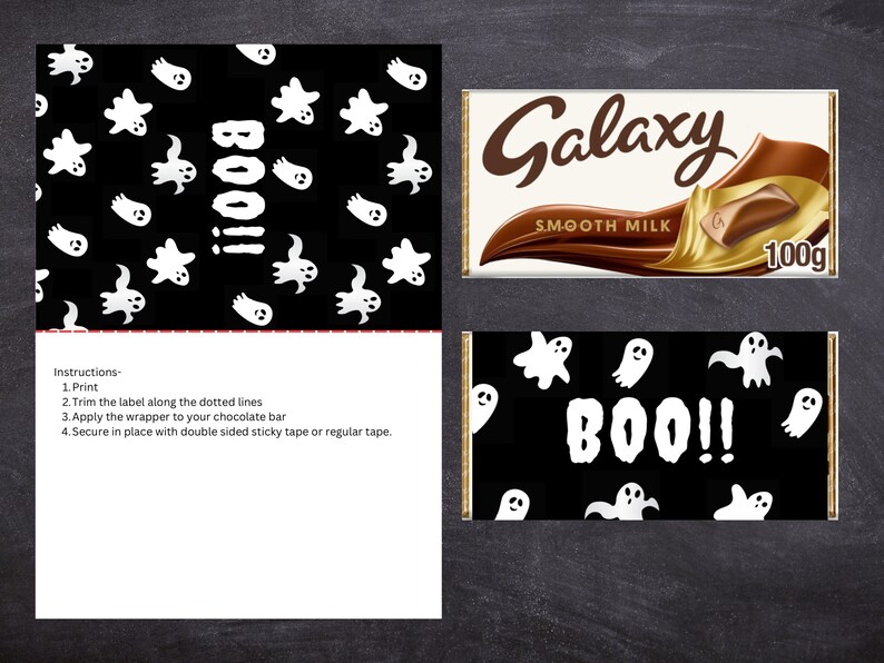 Halloween Chocolate Bar Wrappers, Galaxy Chocolate, Halloween Party ...