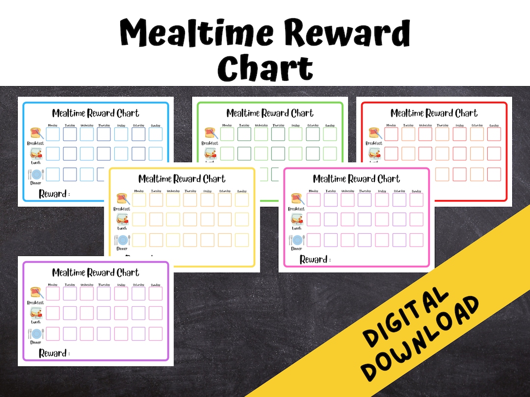 Mealtime Reward Chart, Kids Reward Chart, Fussy Eaters, Picky Eaters ...