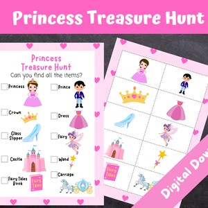 Princess Treasure Hunt: Kids Birthday Party Game (digital Download ...