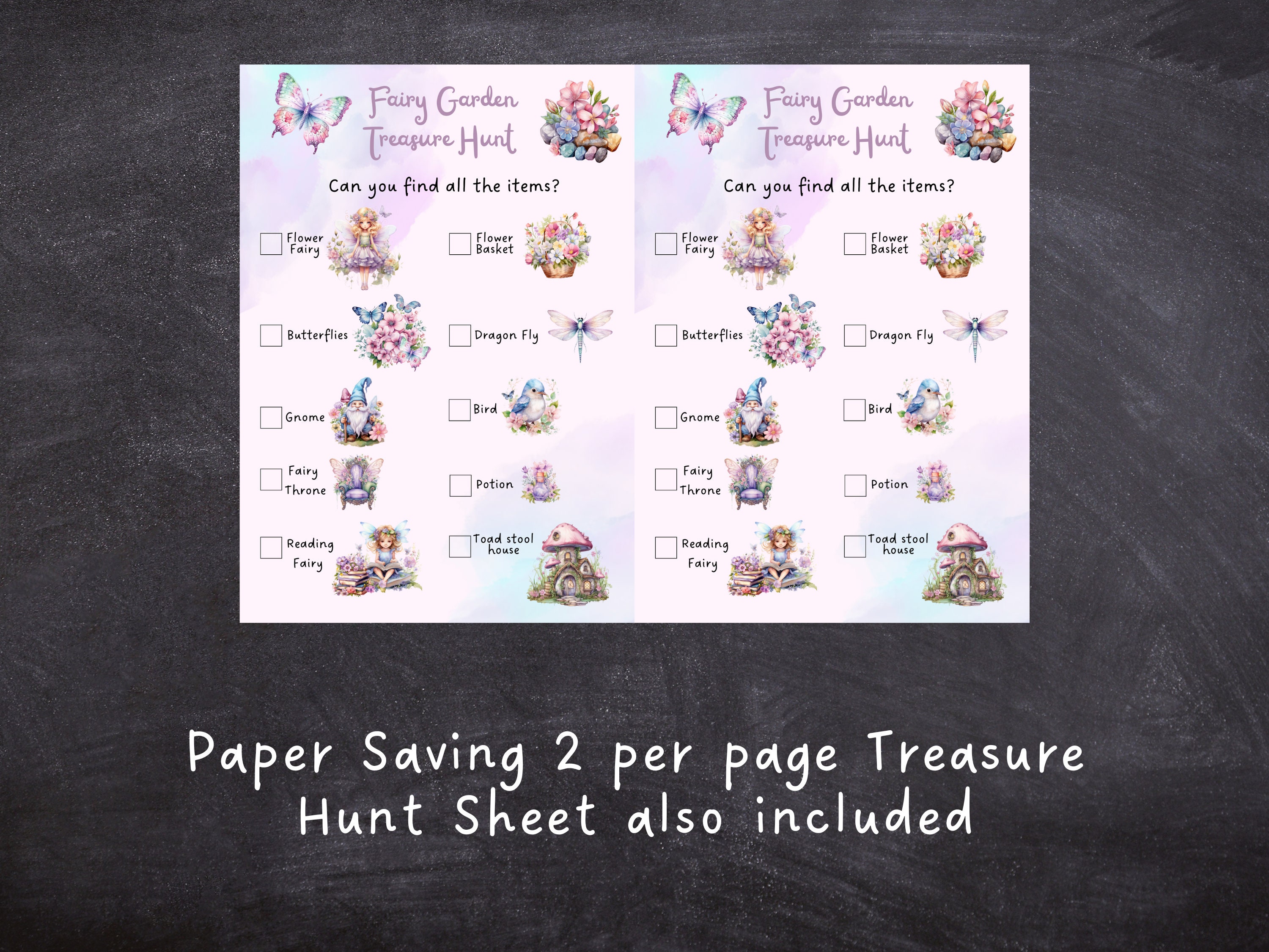 Fairy Garden Treasure Hunt , Kids Birthday Party Games, Scavenger Hunt ...