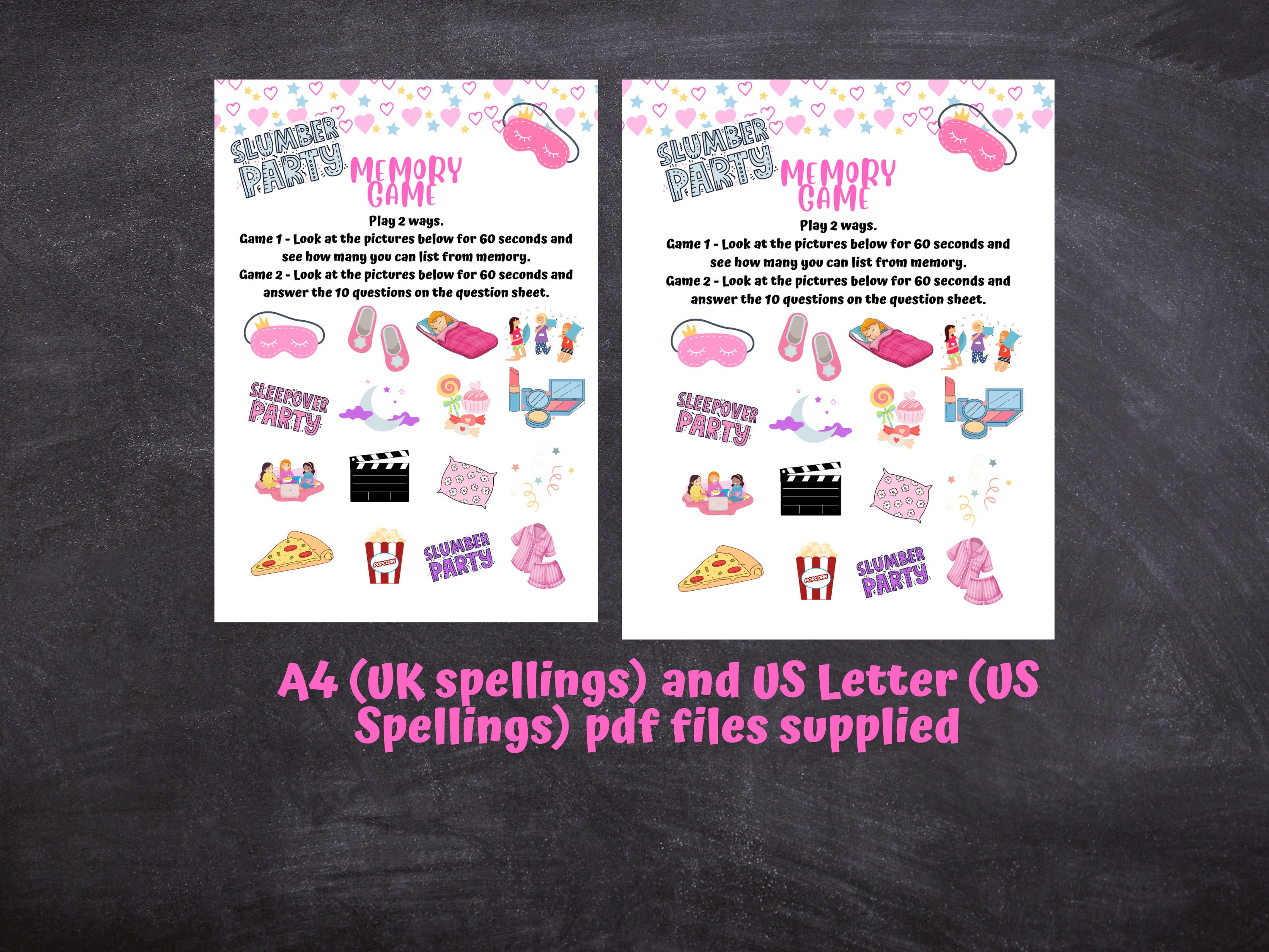 Slumber Party Games Sleepover Games Slumber Party Bundle Kids Tween ...