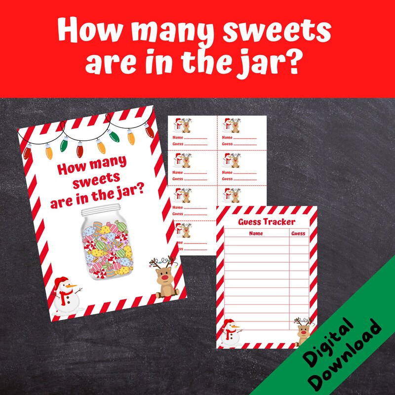 Christmas Guessing Games Jar - Etsy