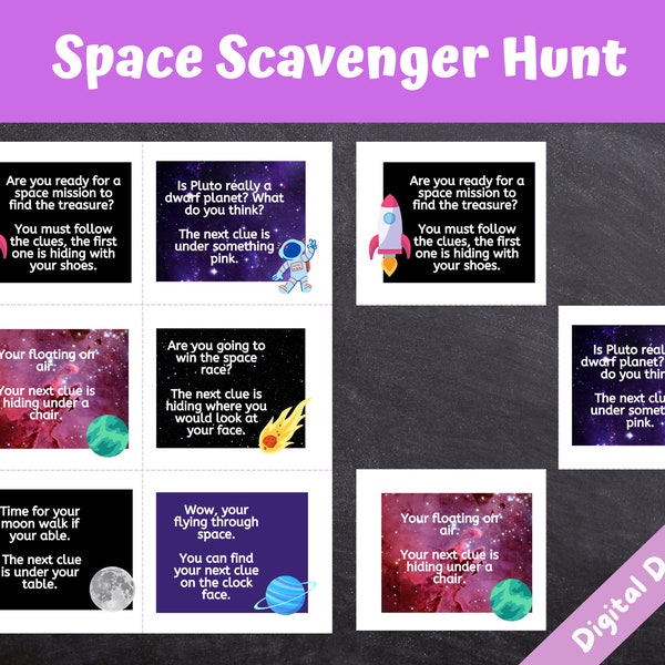 Space Theme Scavenger Hunt - Etsy