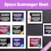 Space Themed Scavenger Hunt, Indoor and Outdoor Clues, Kids Party Game ...