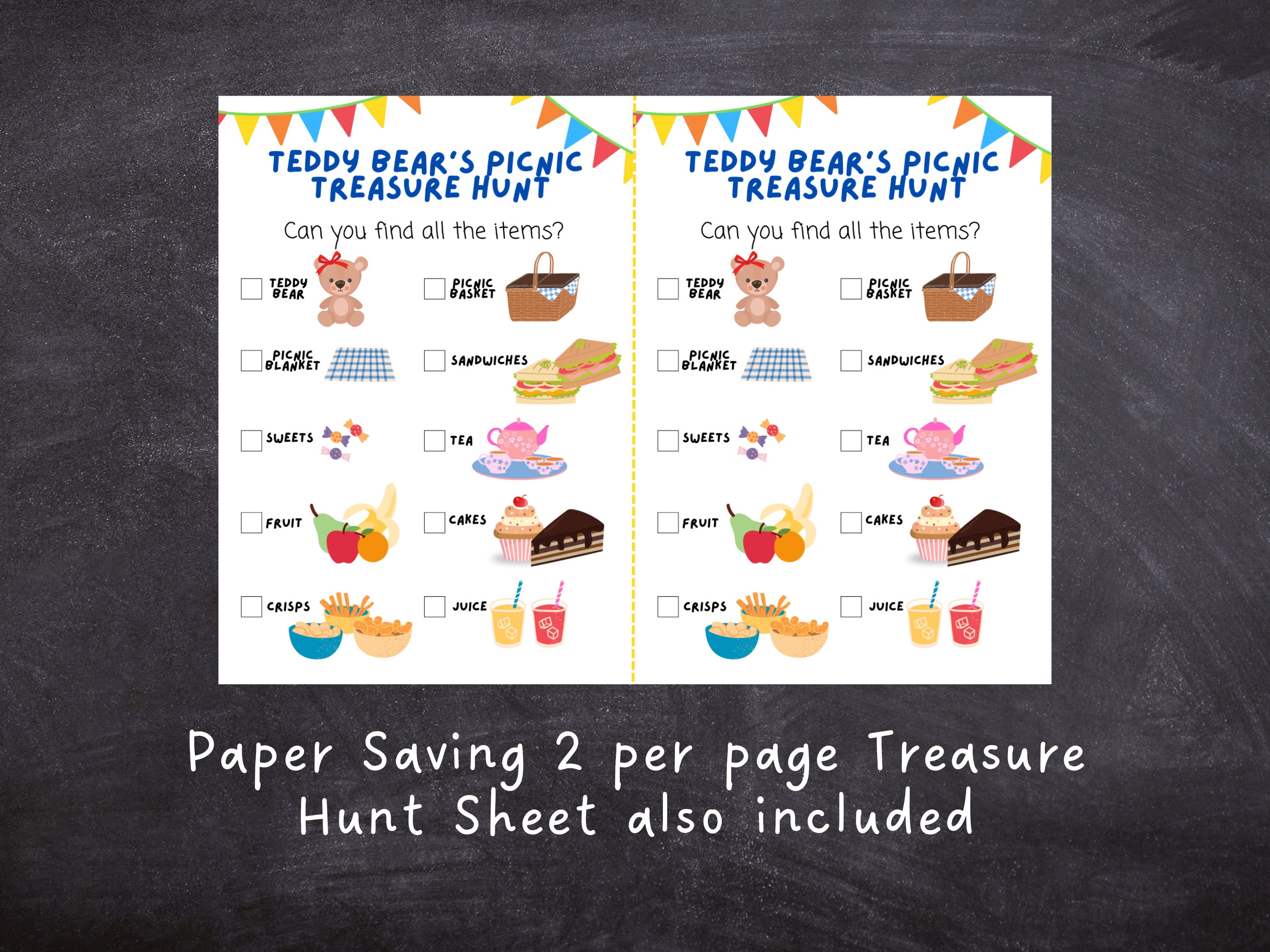 Teddy Bear Picnic Treasure Hunt: Kids Birthday Game (digital Download ...