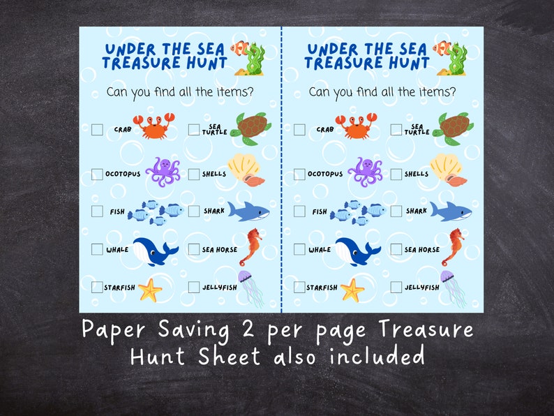 Under the Sea Treasure Hunt | Kids Birthday Party Games | Scavenger ...