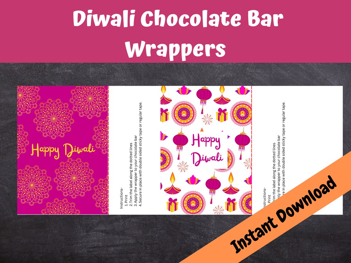 Diwali Chocolate Bar Wrappers Galaxy Chocolate Diwali Gift - Etsy