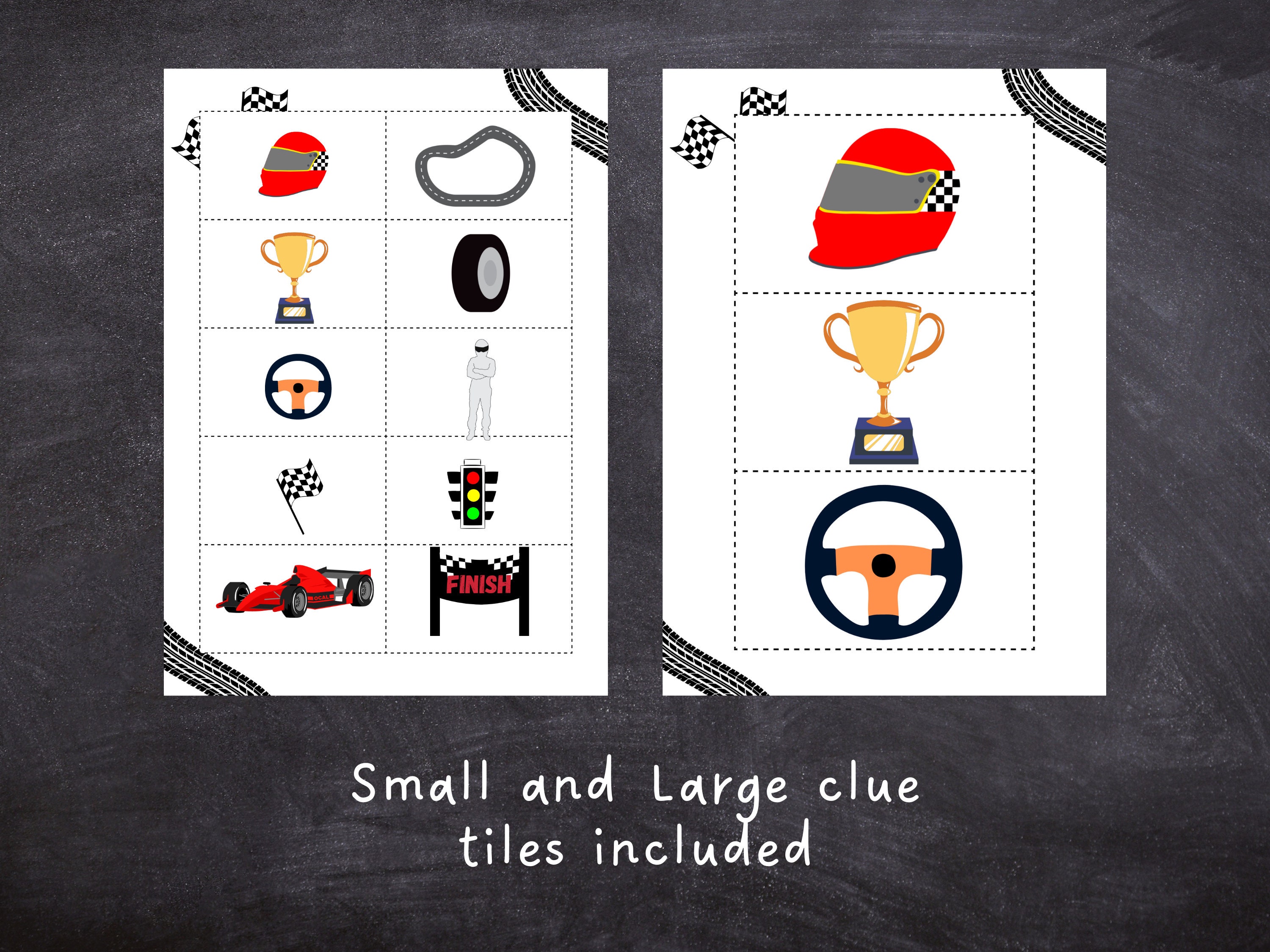 Time to Race Treasure Hunt, Kids Birthday Party Game, Racing Car ...