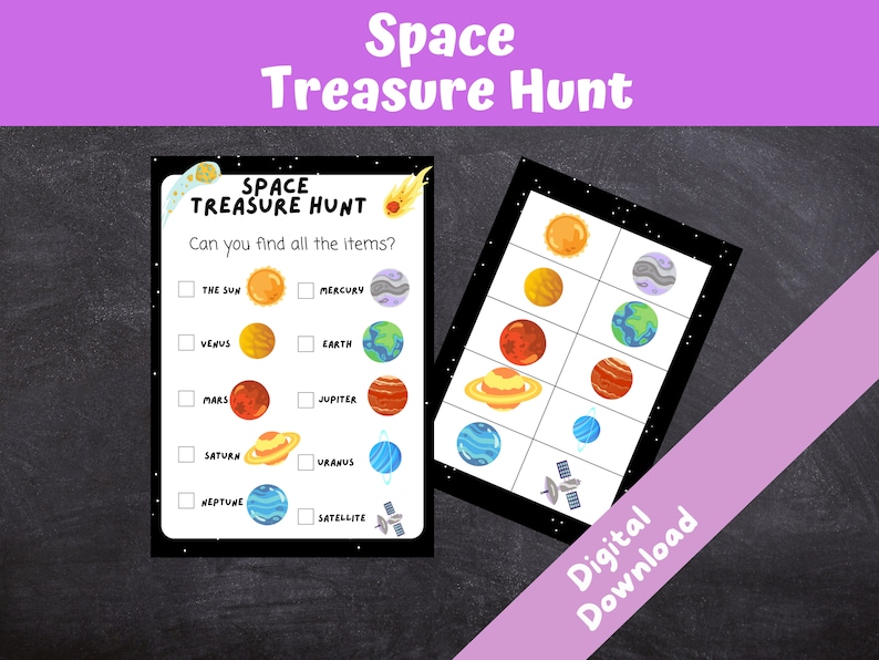 Space Treasure Hunt: Kids Birthday Party Game (digital Download) - Etsy