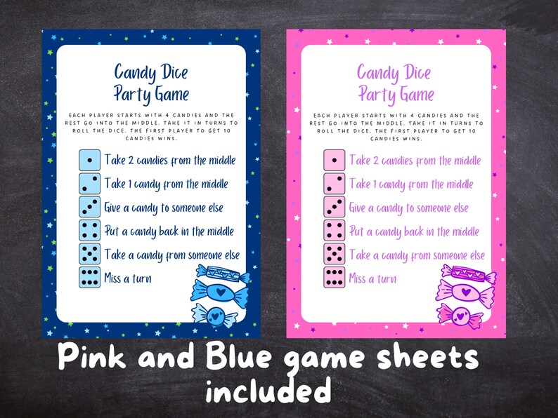 Candy Dice Party Game | Kids Birthday Party | Dice Game | Boys or Girls ...