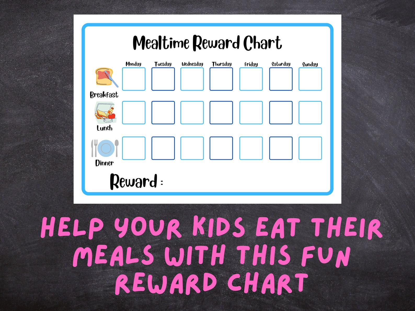 Mealtime Reward Chart, Kids Reward Chart, Fussy Eaters, Picky Eaters ...