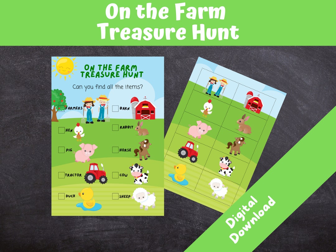Farm Treasure Hunt: Kids Birthday Party Game (digital Download) - Etsy