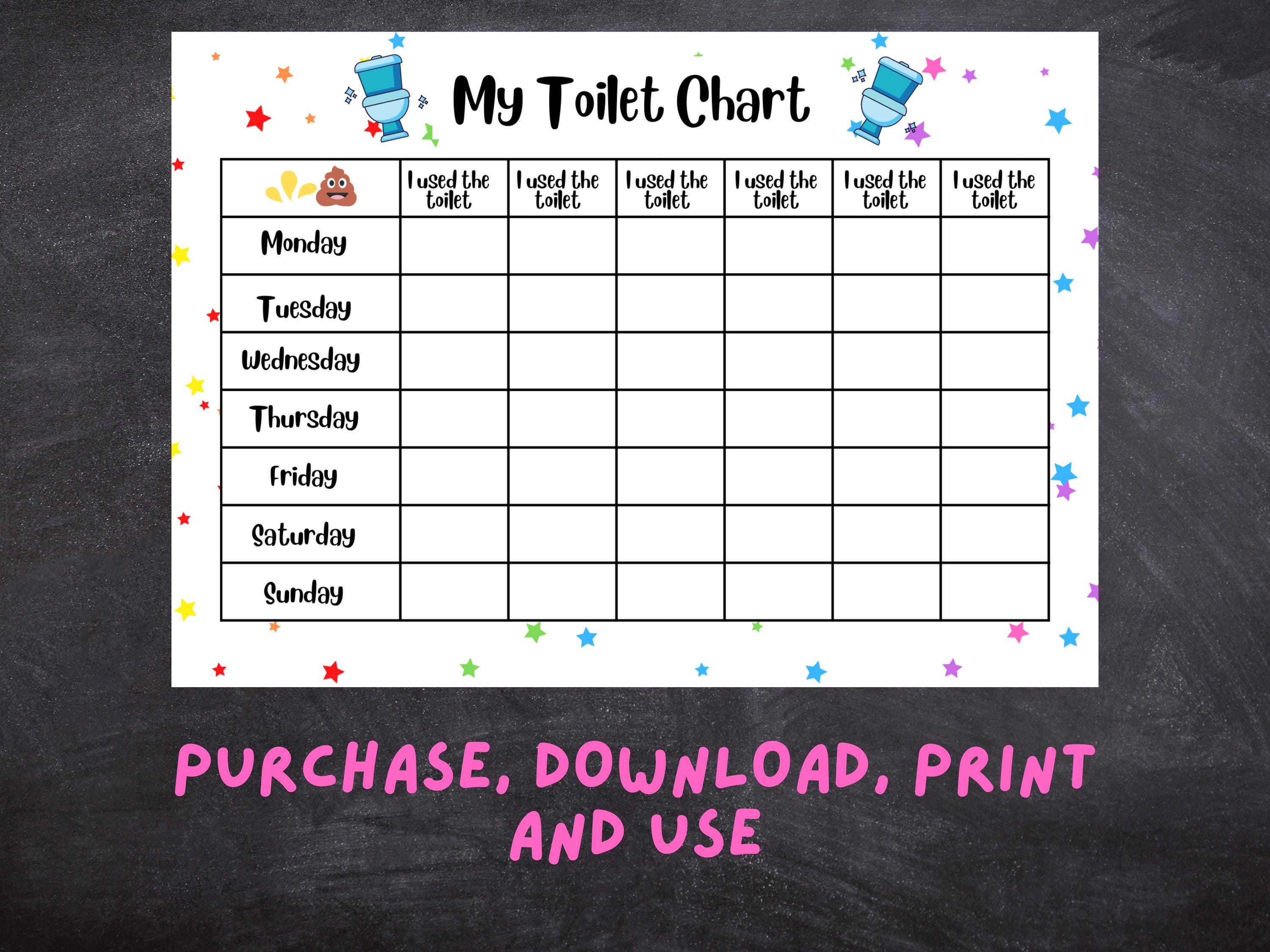 My Toilet Chart, Potty Training, Child, Toddler, Toilet Training ...