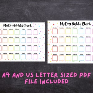 My Dry Nights Reward Chart | Potty Training | Bed Wetting Support ...