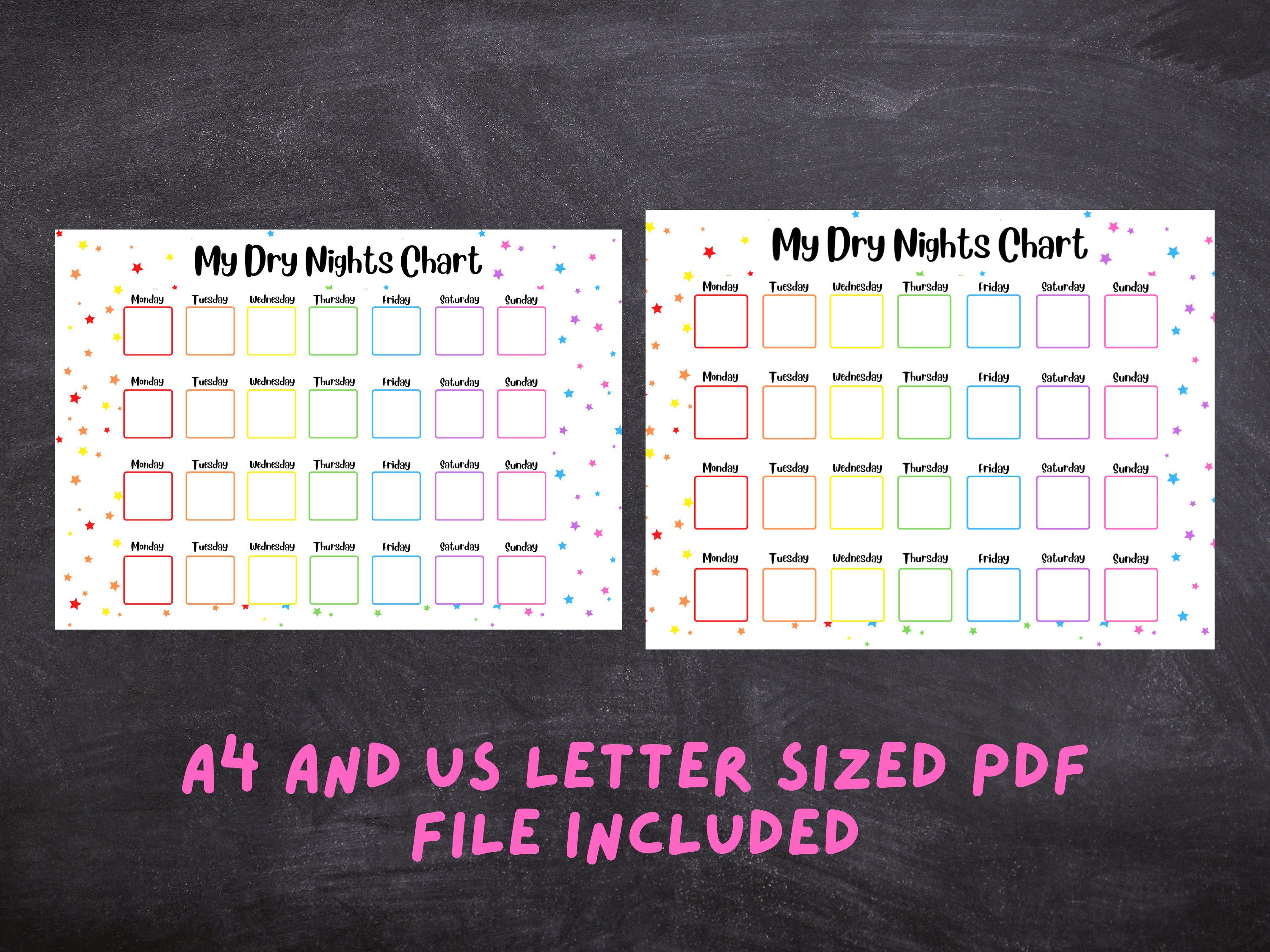 Potty Training Reward Chart: My Dry Nights Tracker (digital Download ...