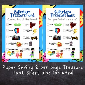 Superhero Treasure Hunt, Kids Birthday Party Games, Scavenger Hunt ...