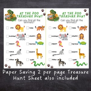 At the Zoo Treasure Hunt | Kids Birthday Party Game | Scavenger Hunt ...