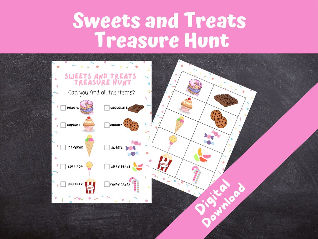 Sweets and Treats Themed Treasure Hunt | Kids Birthday Party Games ...