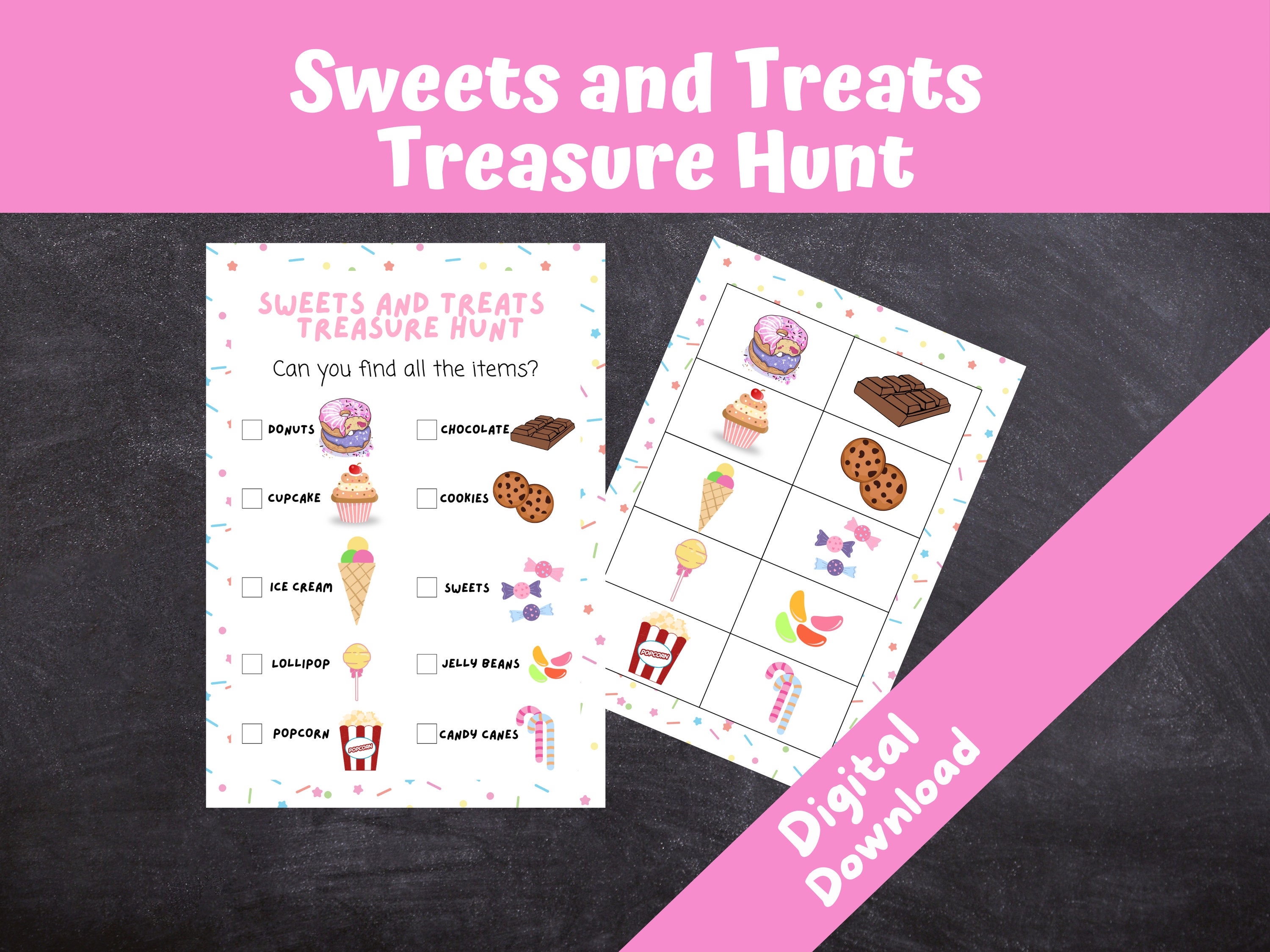 Sweets and Treats Themed Treasure Hunt | Kids Birthday Party Games ...