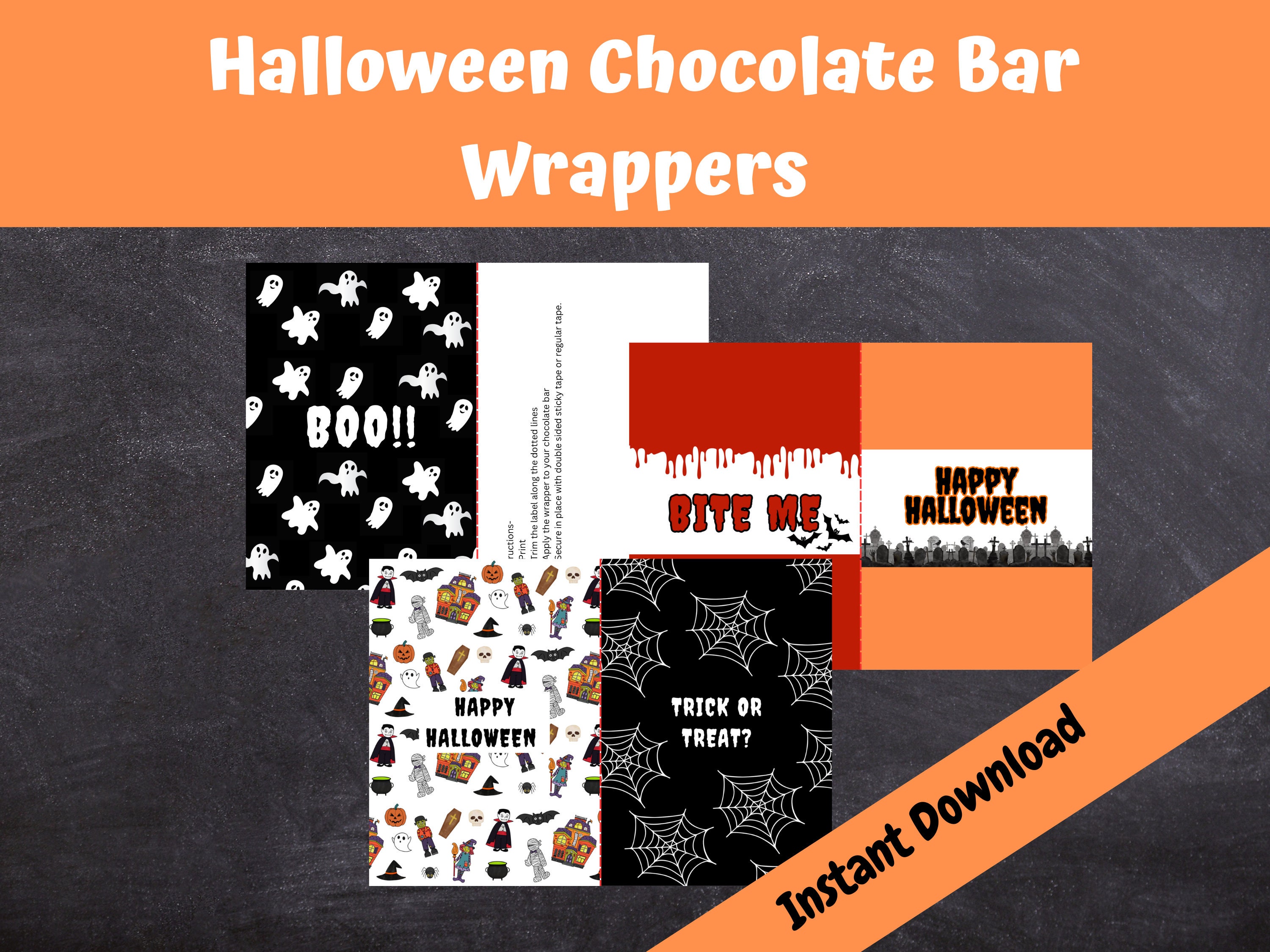 Halloween Chocolate Bar Wrappers, Galaxy Chocolate, Halloween Party ...
