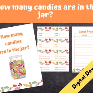 How Many Candies Are in the Jar Game, Kids Birthday Party, Guessing ...