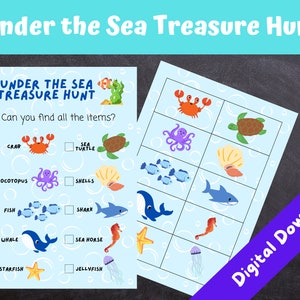 Under the Sea Treasure Hunt | Kids Birthday Party Games | Scavenger ...