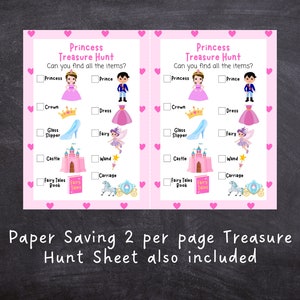 Princess Treasure Hunt, Kids Birthday Party Games, Fairy Tale Scavenger ...