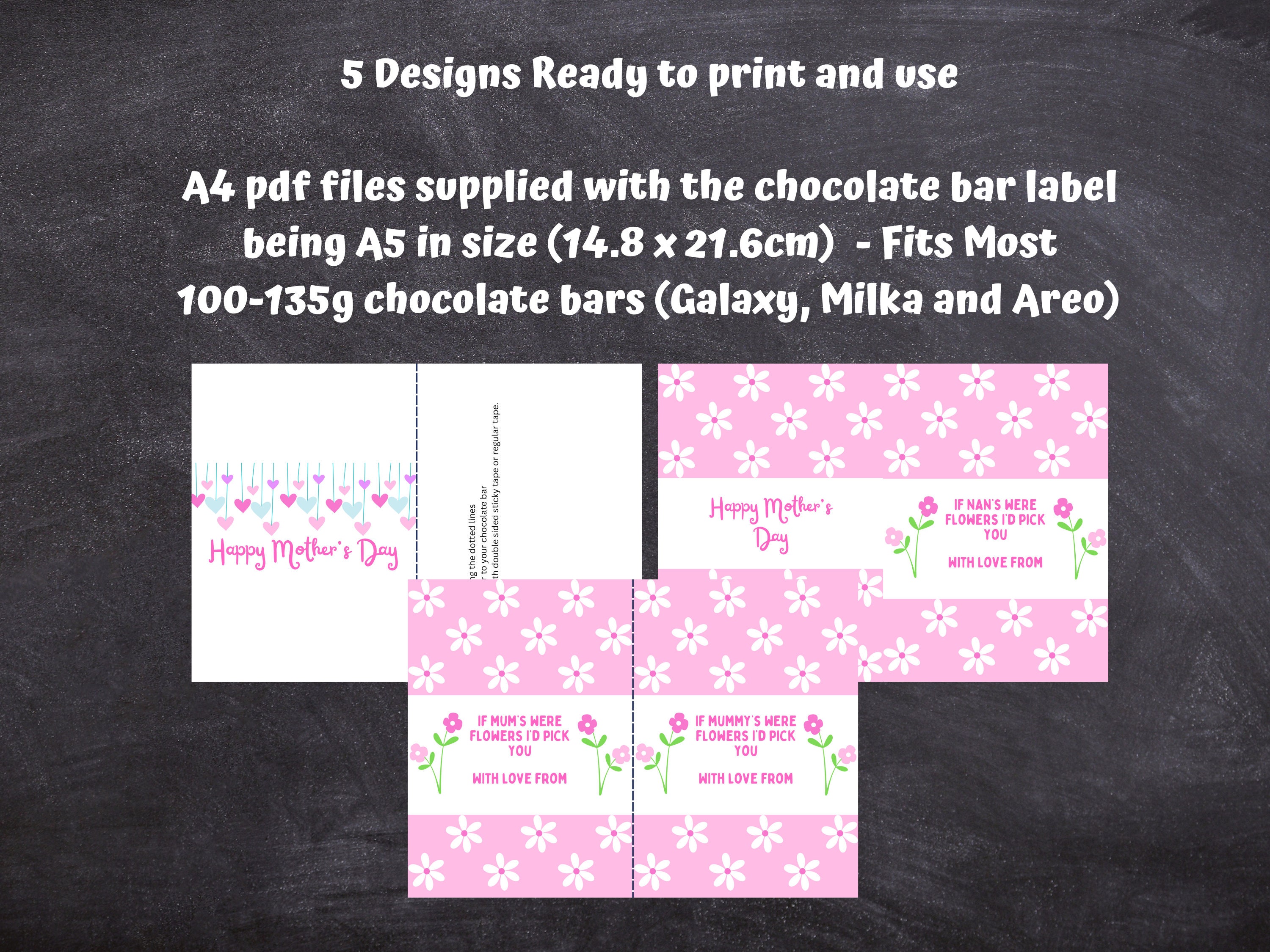 Mothers Day Chocolate Bar Wrapper, Galaxy Chocolate, Mothering Sunday ...