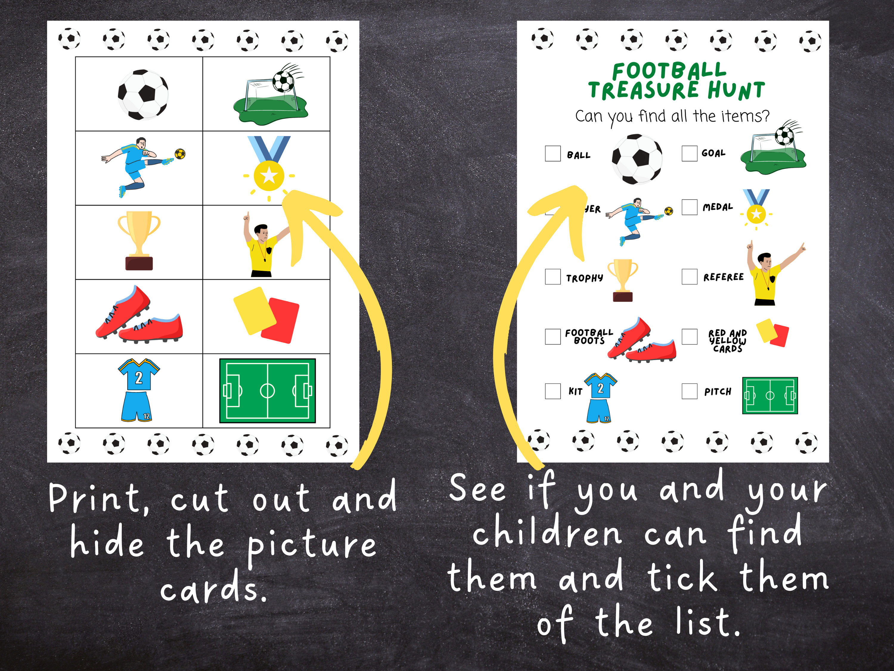 Football Treasure Hunt | Kids Football Game | Scavenger Hunt | Football ...