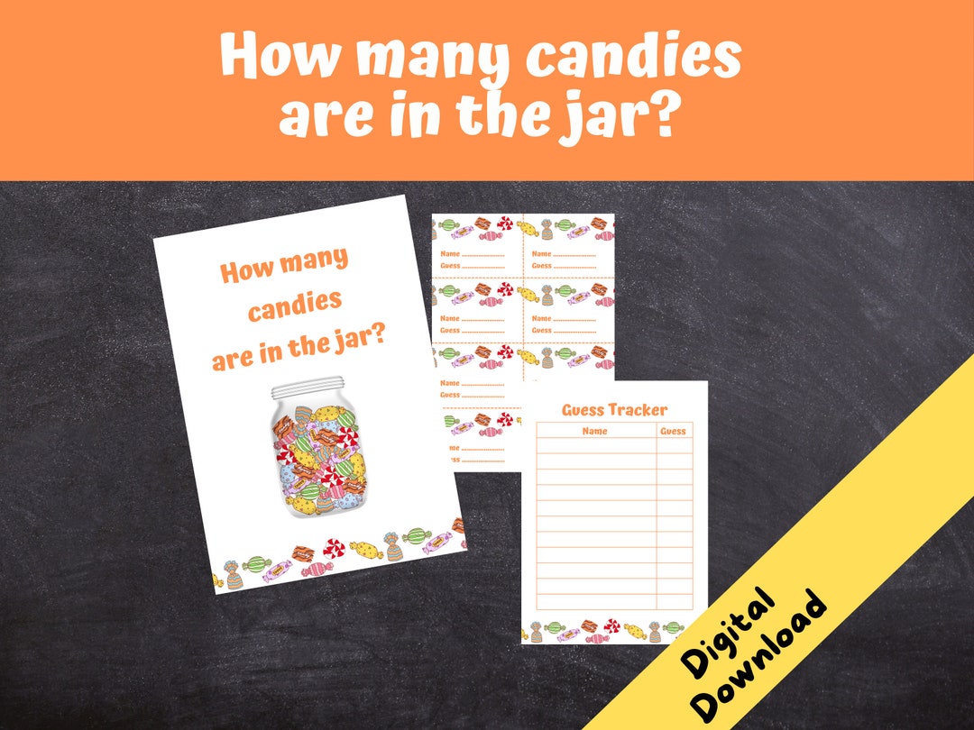 How Many Candies Are in the Jar Game, Kids Birthday Party, Guessing ...