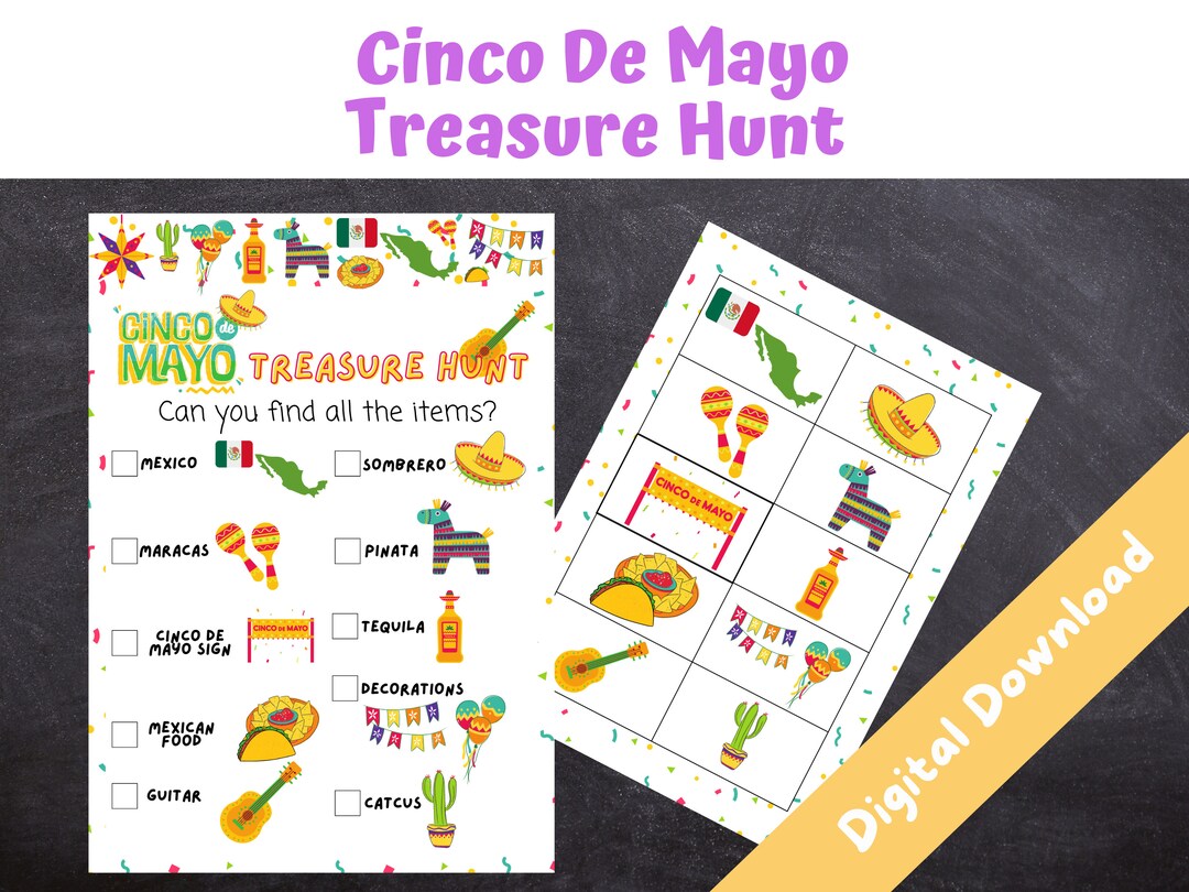 Cinco De Mayo Treasure Hunt, 5th of May, Mexican Celebration, Scavenger ...