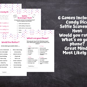 Printable Games Bundle, Tween Birthday Games, Girls Birthday Party ...