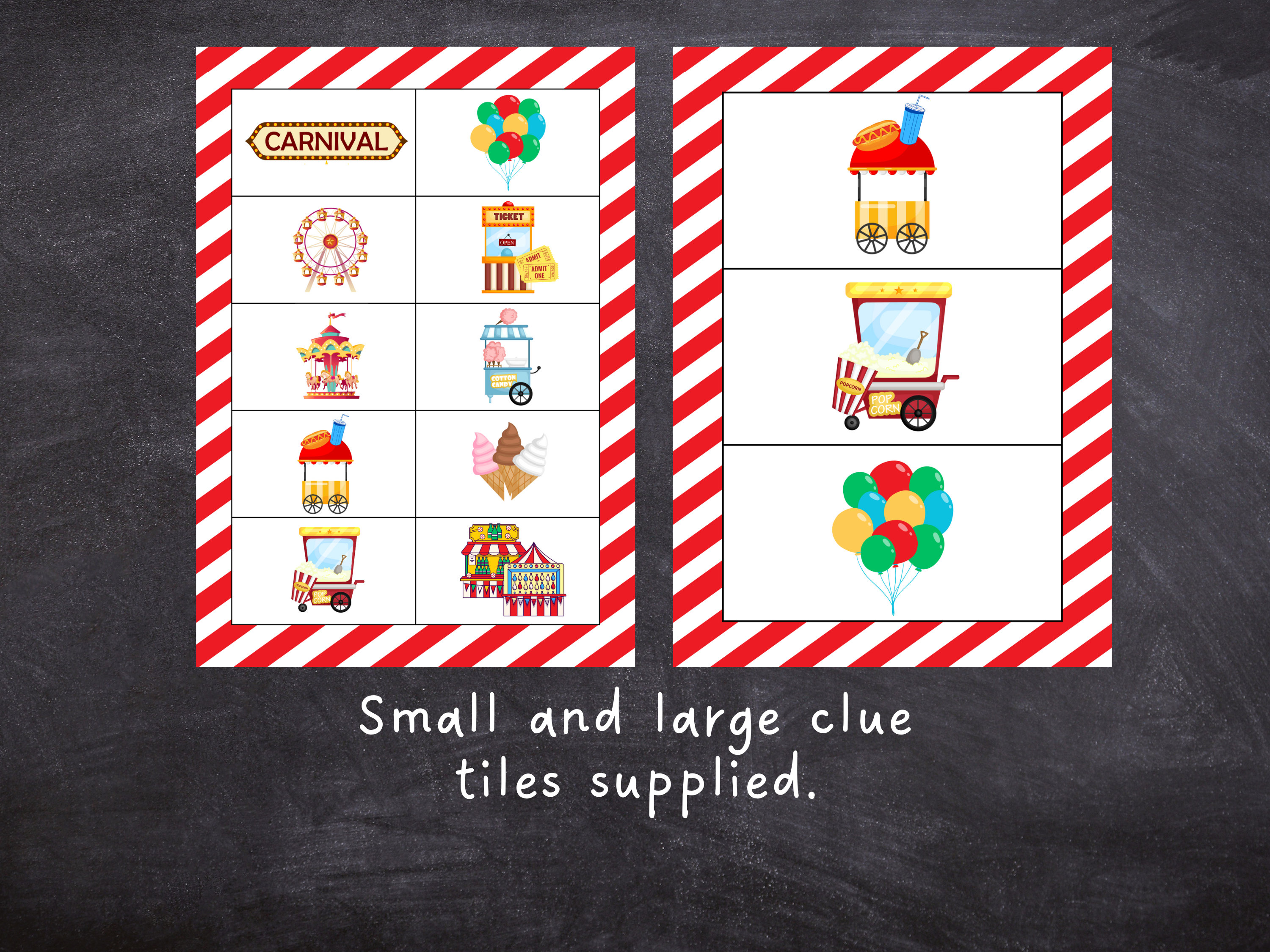 At the Carnival Treasure Hunt | Kids Birthday Party Games | Carnival ...