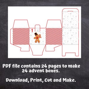 DIY Advent Calendar, Fill Your Own Advent Calendar Boxes, Christmas ...