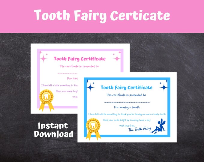 Tooth Fairy Gift Tag, Printable Gift Tag From Tooth Fairy, Tooth Fairy ...