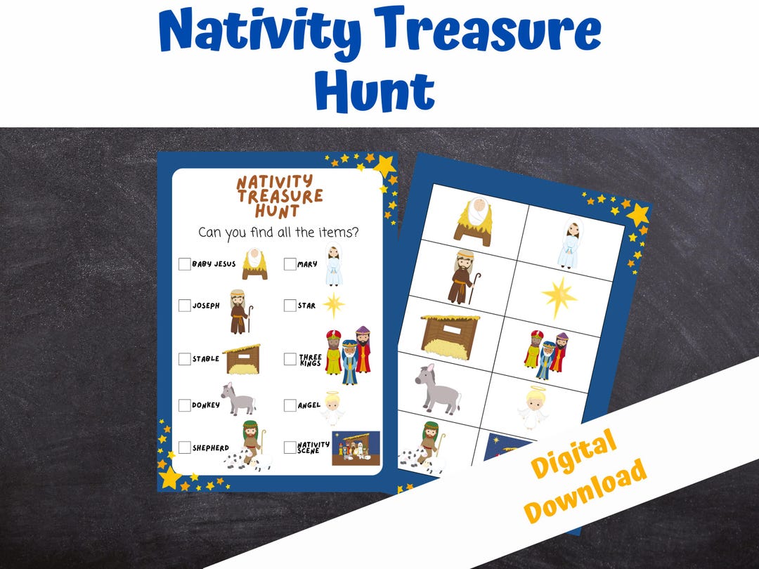 Christmas Nativity Treasure Hunt: Kids Party Game (instant Download) - Etsy