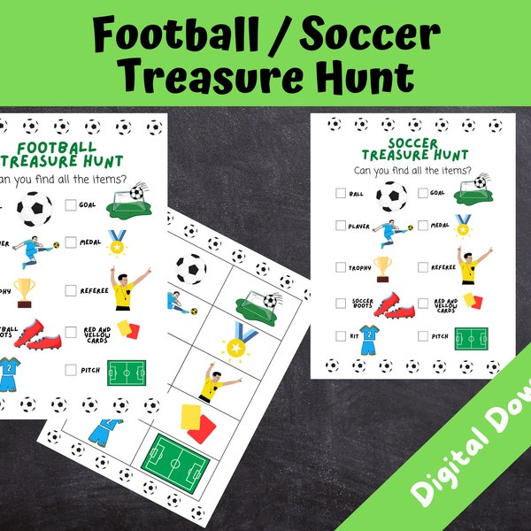 Football Scavenger Hunt Printables - Etsy