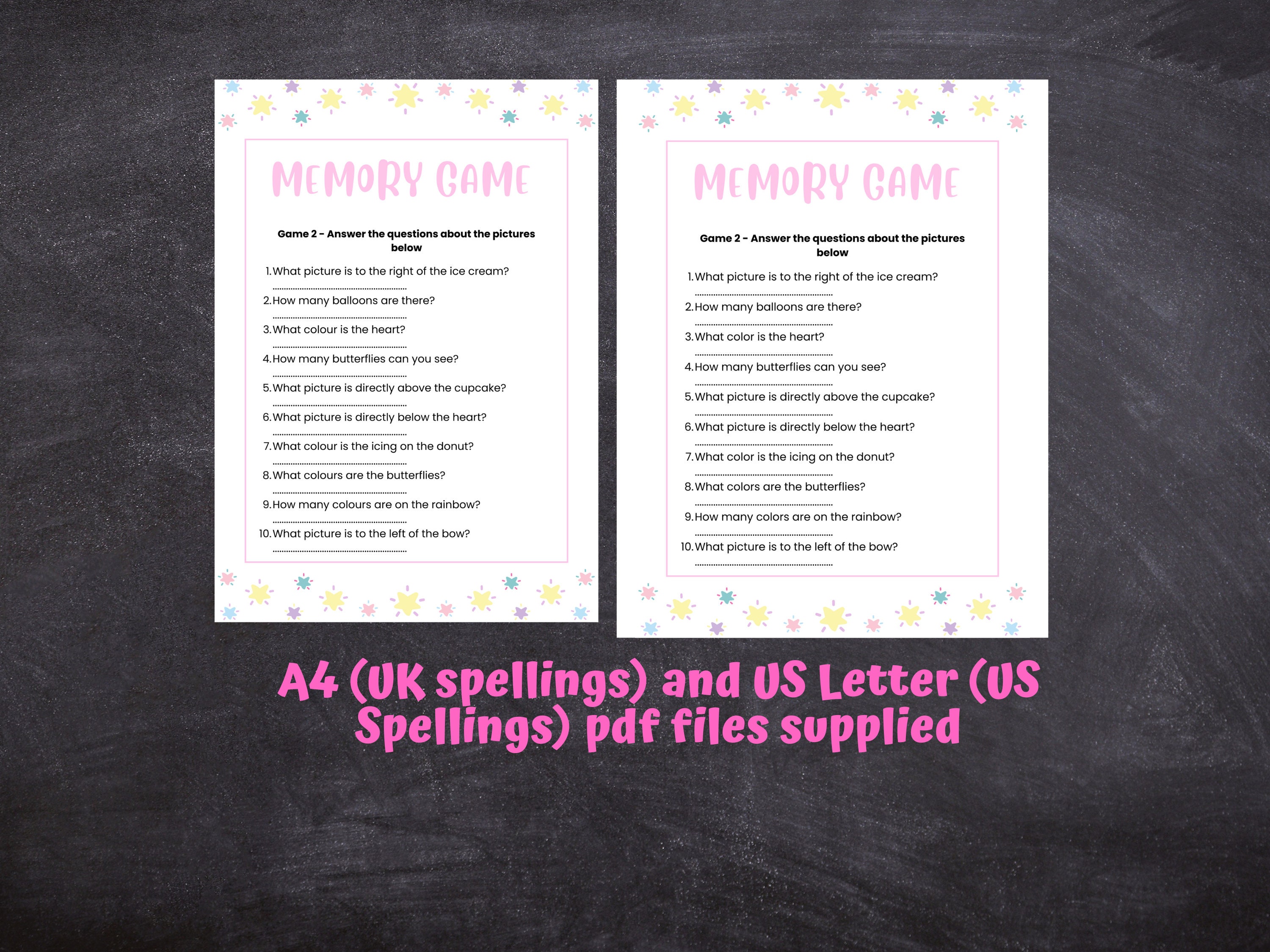 Unicorn Party Games Bundle: Kids Birthday Activity Sheets (digital ...