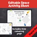 Space Activity Sheet, Coloring Sheet, Space Party, Kids Birthday ...