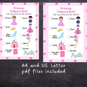 Princess Treasure Hunt, Kids Birthday Party Games, Fairy Tale Scavenger ...