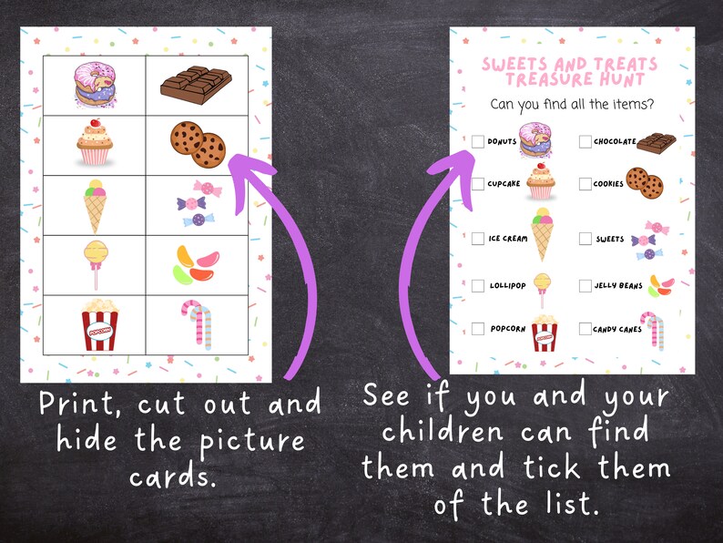 Sweets and Treats Themed Treasure Hunt | Kids Birthday Party Games ...