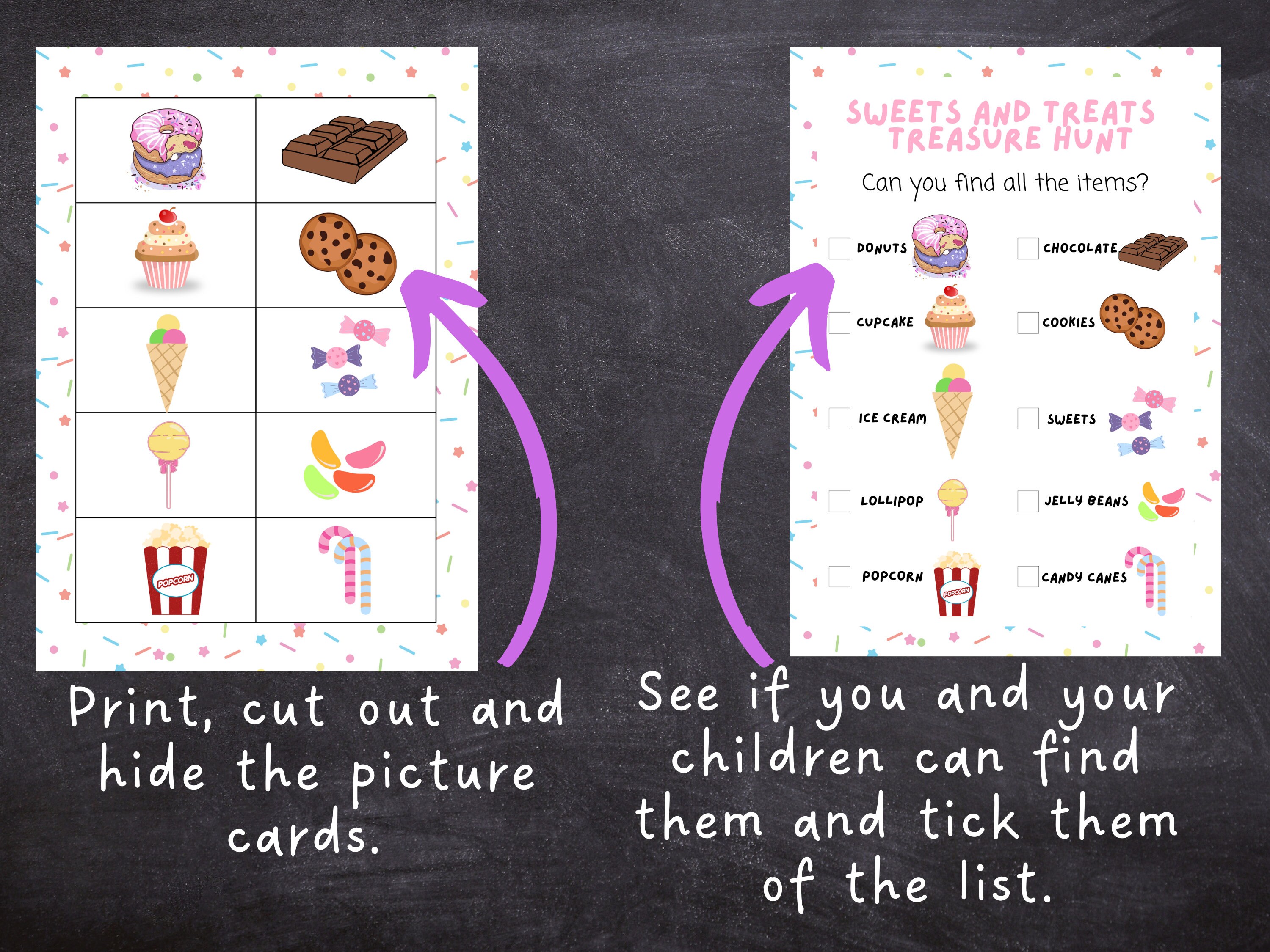 Sweets and Treats Themed Treasure Hunt | Kids Birthday Party Games ...