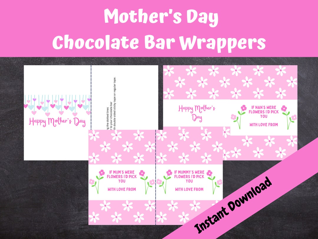 Mother’s Day Chocolate Bar Wrapper, Galaxy Chocolate, Mothering Sunday ...