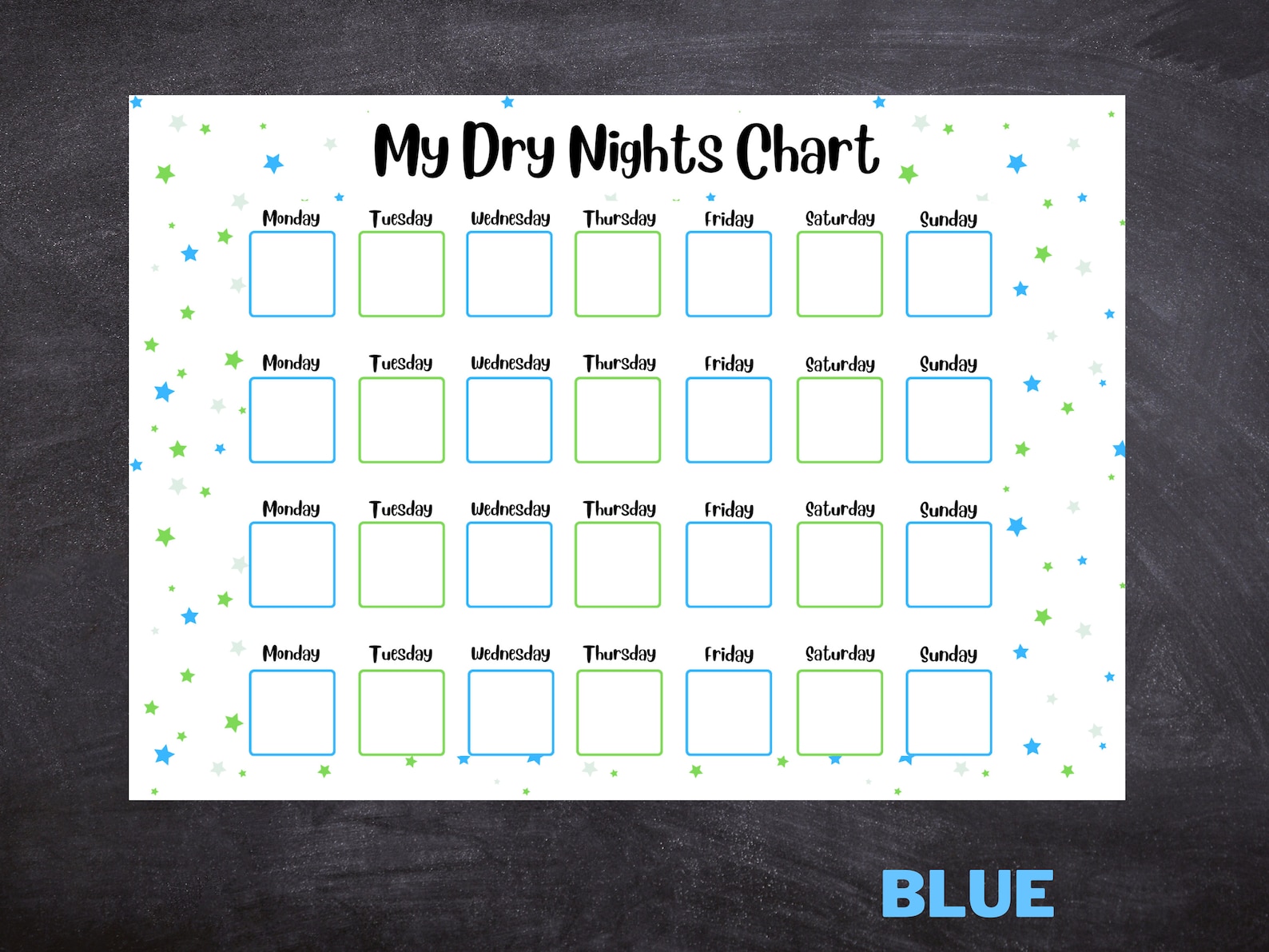 My Dry Nights Reward Chart Potty Training Bed Wetting Support Child ...