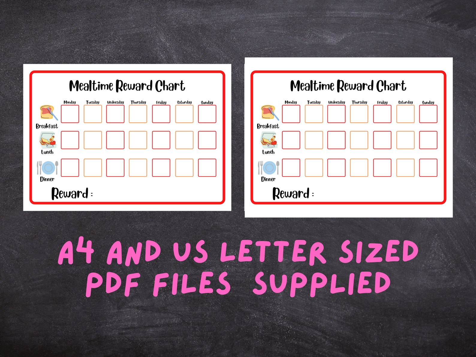 Mealtime Reward Chart, Kids Reward Chart, Fussy Eaters, Picky Eaters ...